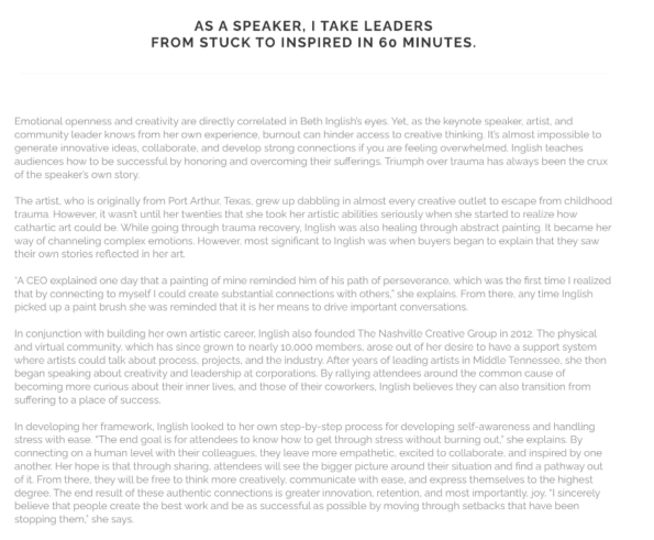 How to write a speaker bio (with examples) — The Speaker Lab
